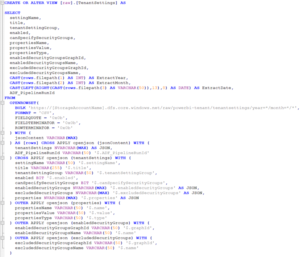 Extracting Power BI tenant metadata with Synapse Analytics – justB smart